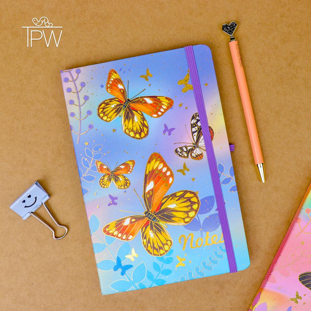 Adorable Glittered Butterfly Notebook