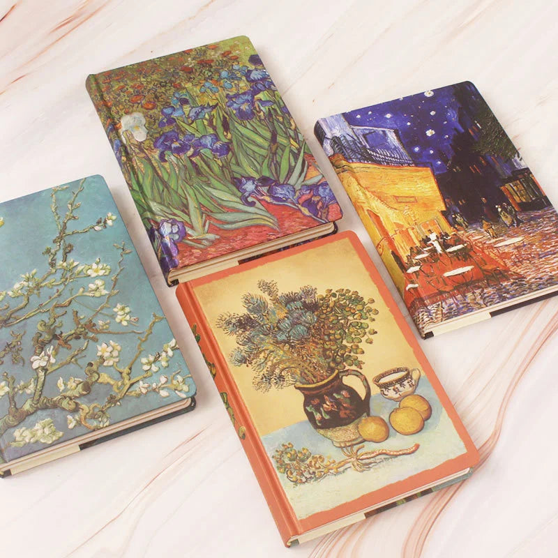 3D Oil Painting Van Gogh Cover Retro Coloring Page Journal – thepaperworm