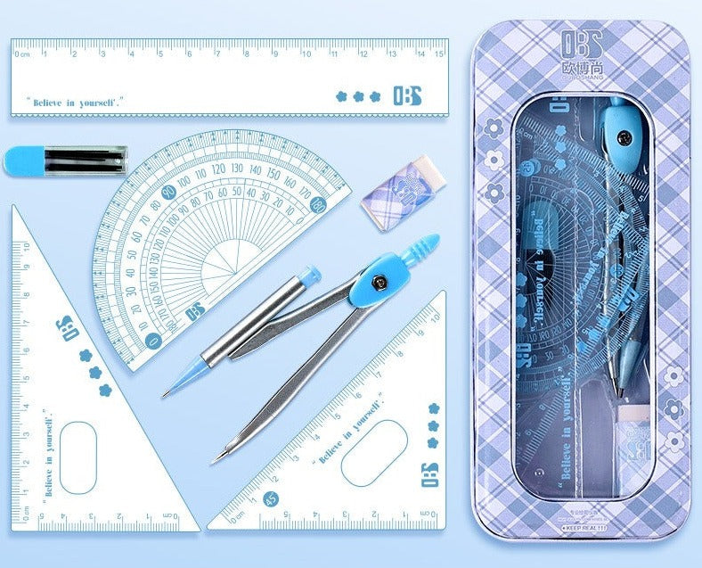 Basic Geometry School Stationery Set