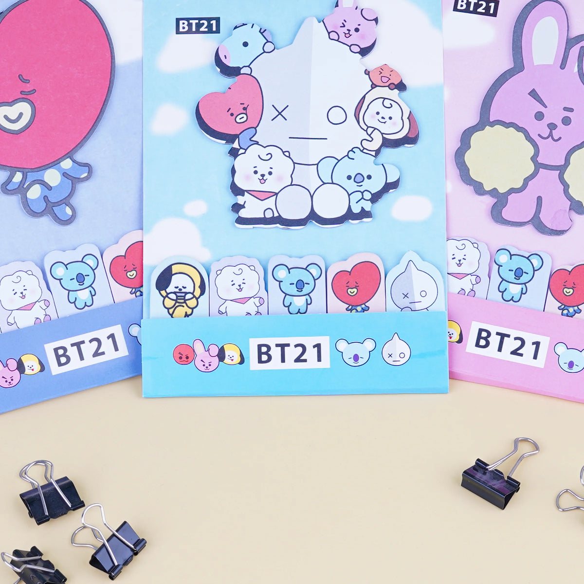 BTS BT21 Sticky Note Strips and Tabs
