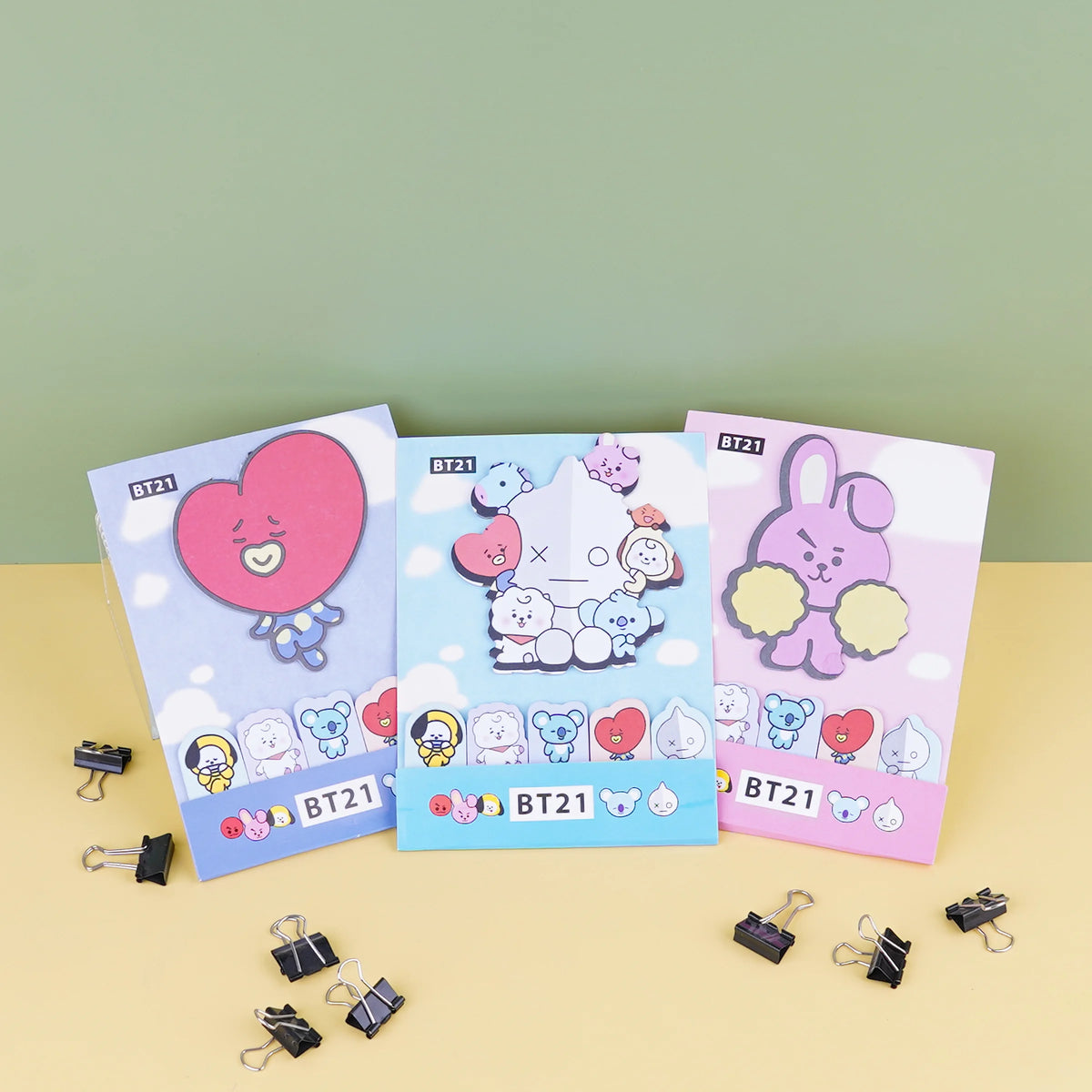 BTS BT21 Sticky Note Strips and Tabs