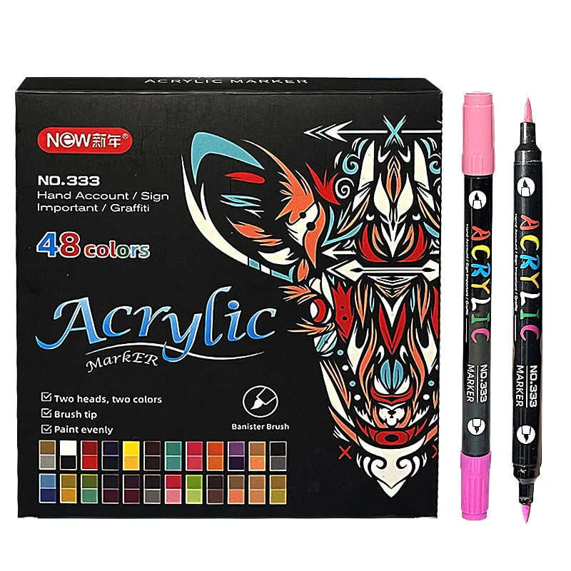 Dual Head Two Color Acrylic Markers – thepaperworm