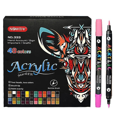 Dual Head Two Color Acrylic Markers – thepaperworm