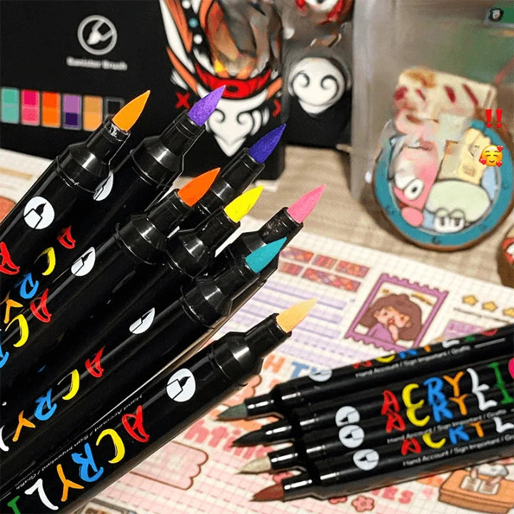 Dual Head Two Color Acrylic Markers – thepaperworm