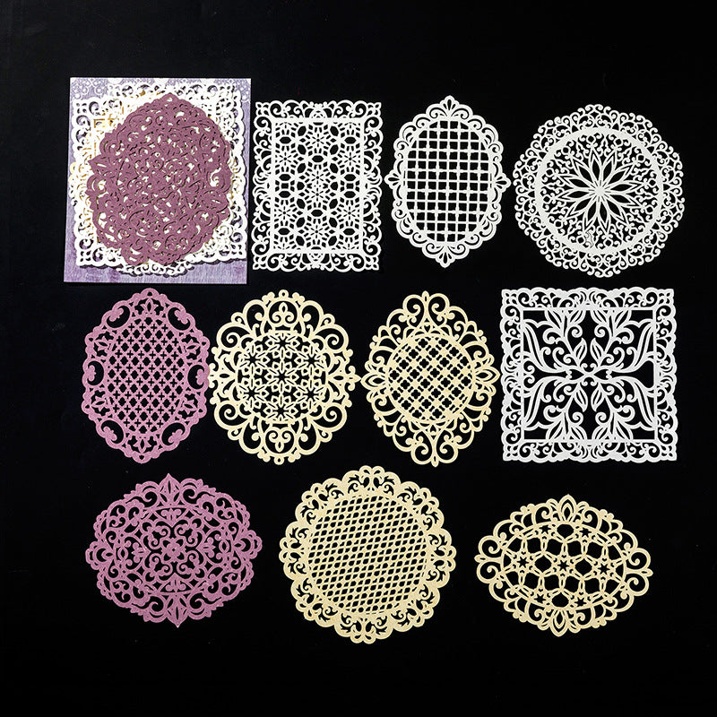 Aesthetic Flower Hollow Circle Lace Frame Sheets