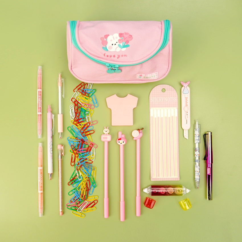 Pink Pouch Stationery Bundle