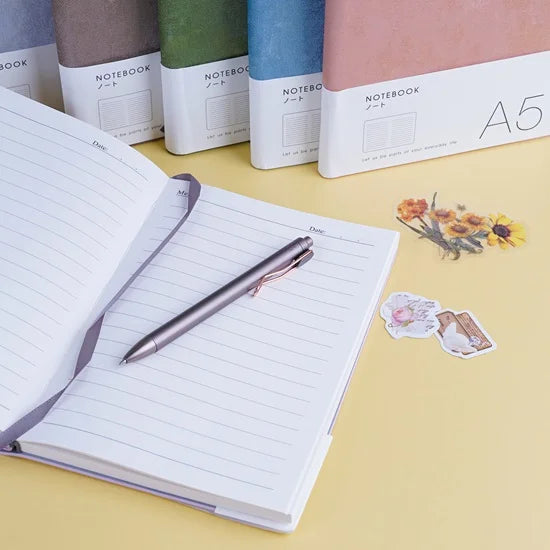 Softcover Macaron Color Fluffy Notebook With Gel Pen