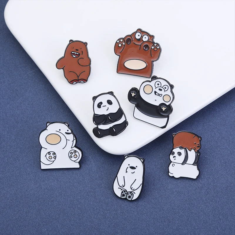 'We Bare Bears' Baby Bears Enamel Pins