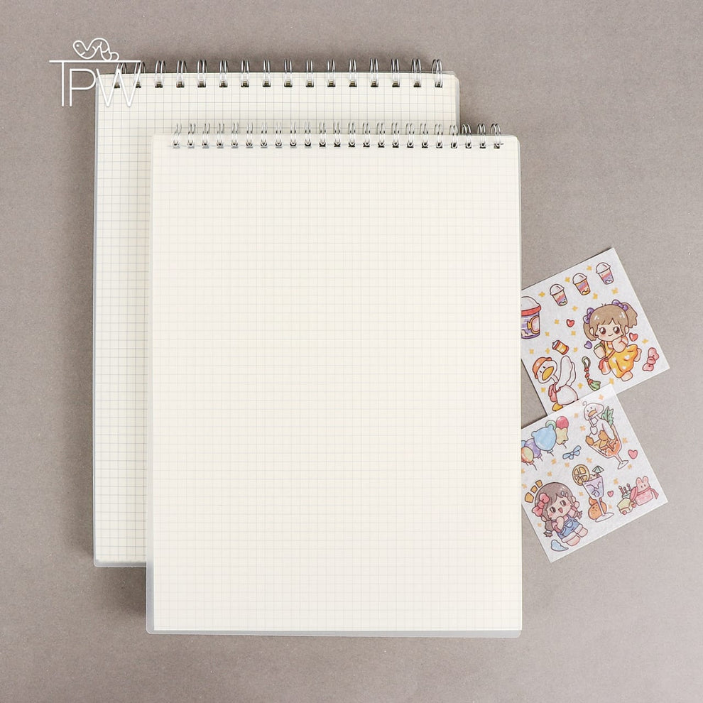 A4 Large Size Flip Up Type Grid/Checked Notebook – thepaperworm