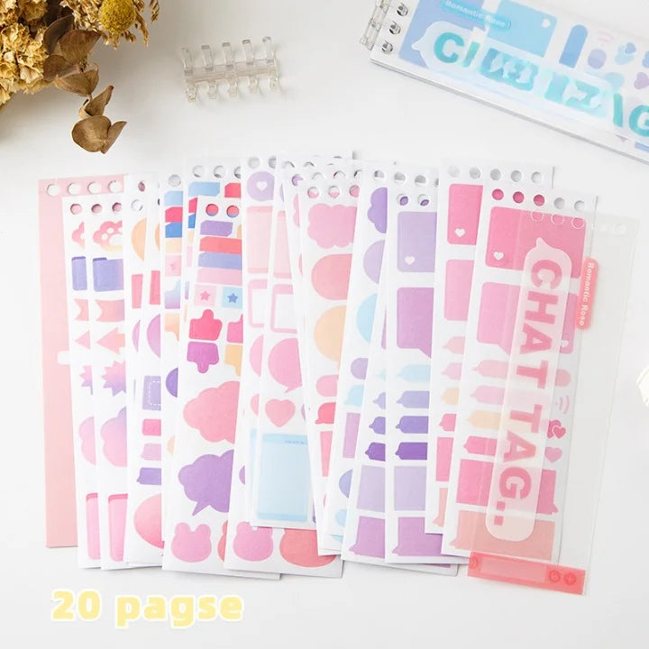 Writable Index Color Label Sticker Book