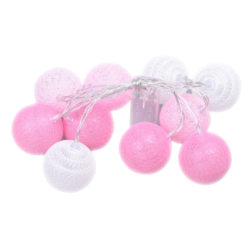 Thread Cotton Ball String Decorative Lights – thepaperworm