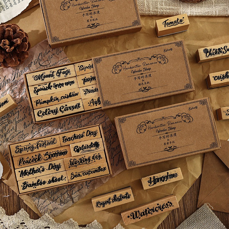 Hand Written Wooden Stamps – thepaperworm