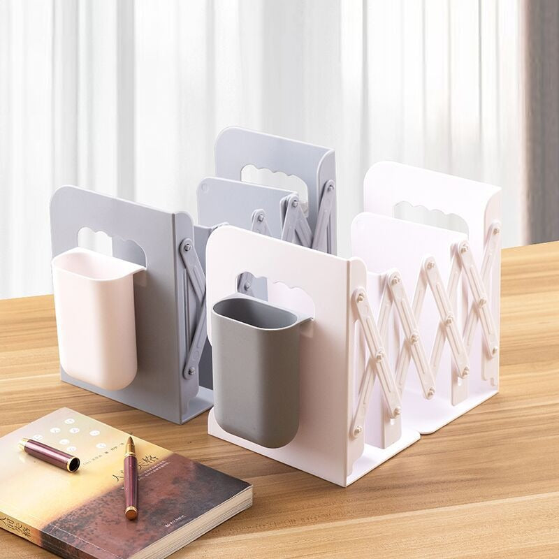 Large Retractable Book Stand Organizer With Pen Holder – thepaperworm