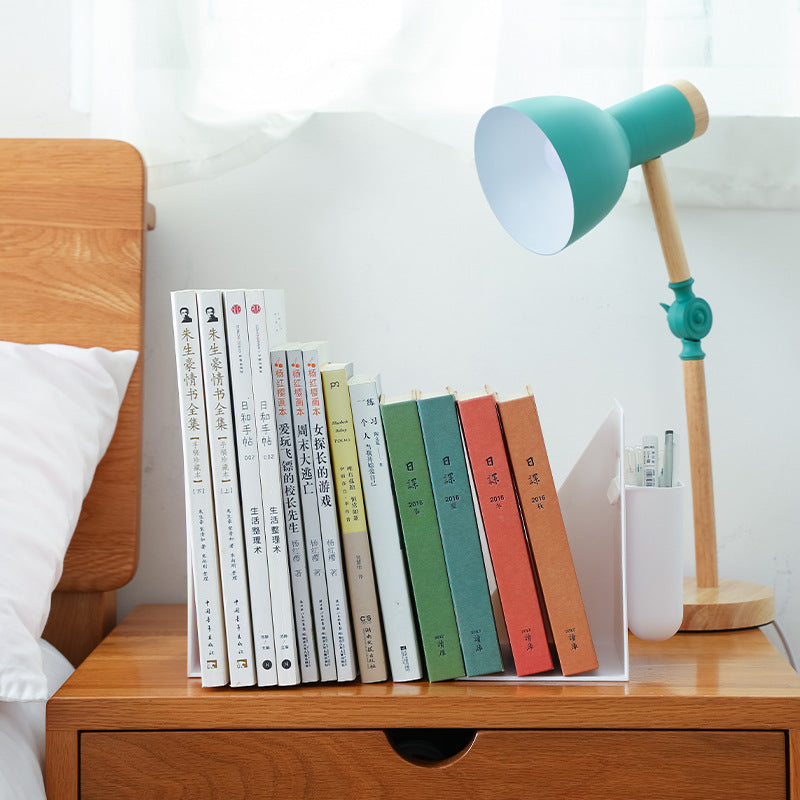 Large Retractable Book Stand Organizer With Pen Holder